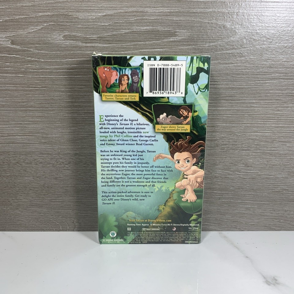 Tarzan II VHS 2005 - Rare Disney Movie Club Exclusive - New Sealed ...