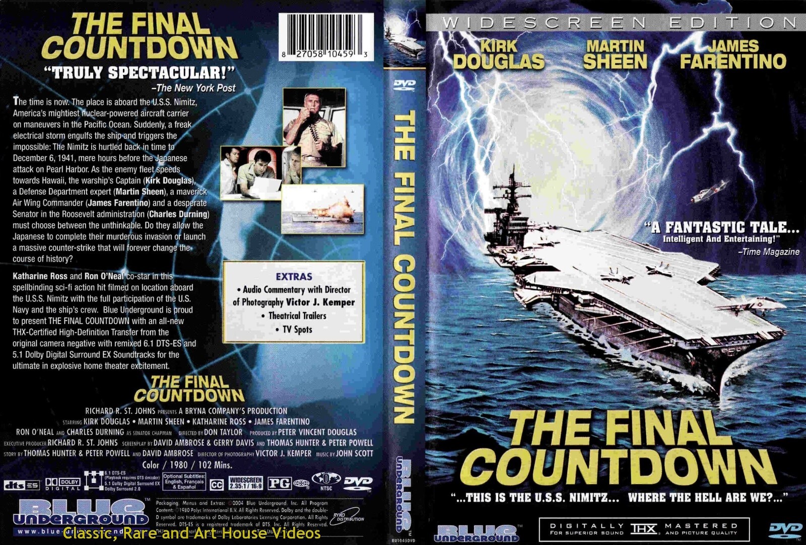 The Final Countdown ~ DVD ~ Kirk Douglas, Martin Sheen (1980 ...