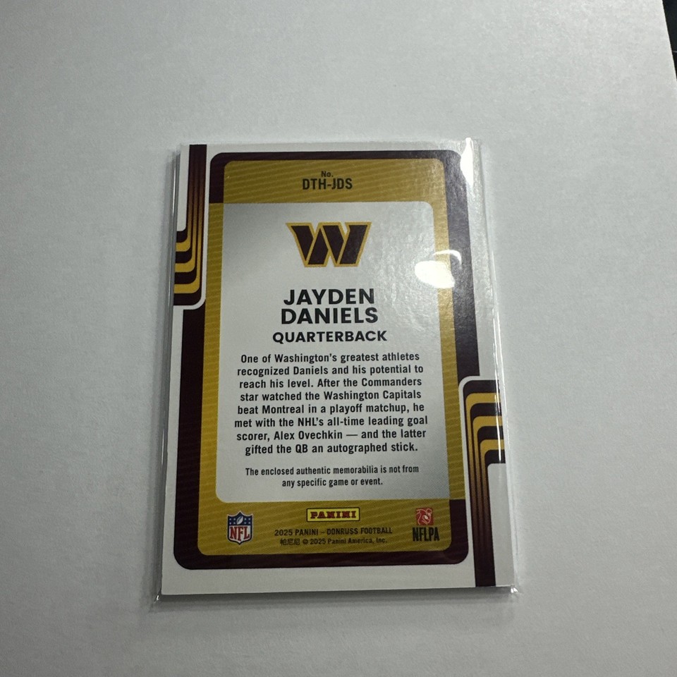 2025 Donruss Threads JAYDEN DANIELS Jersey Patch Relic #DTH-JDS ...
