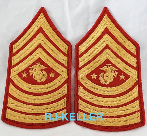 USMC Sergeant Major of the Marines E-9 Dress Rank Sleeve Patches ...