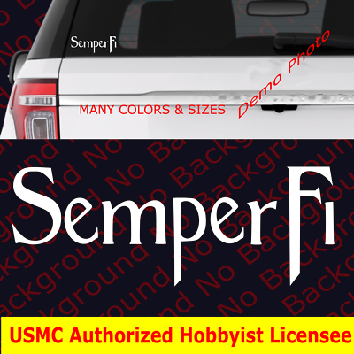 United States Marines USMC Semper Fi Fidelis Vinyl Die Cut Window Decal ...