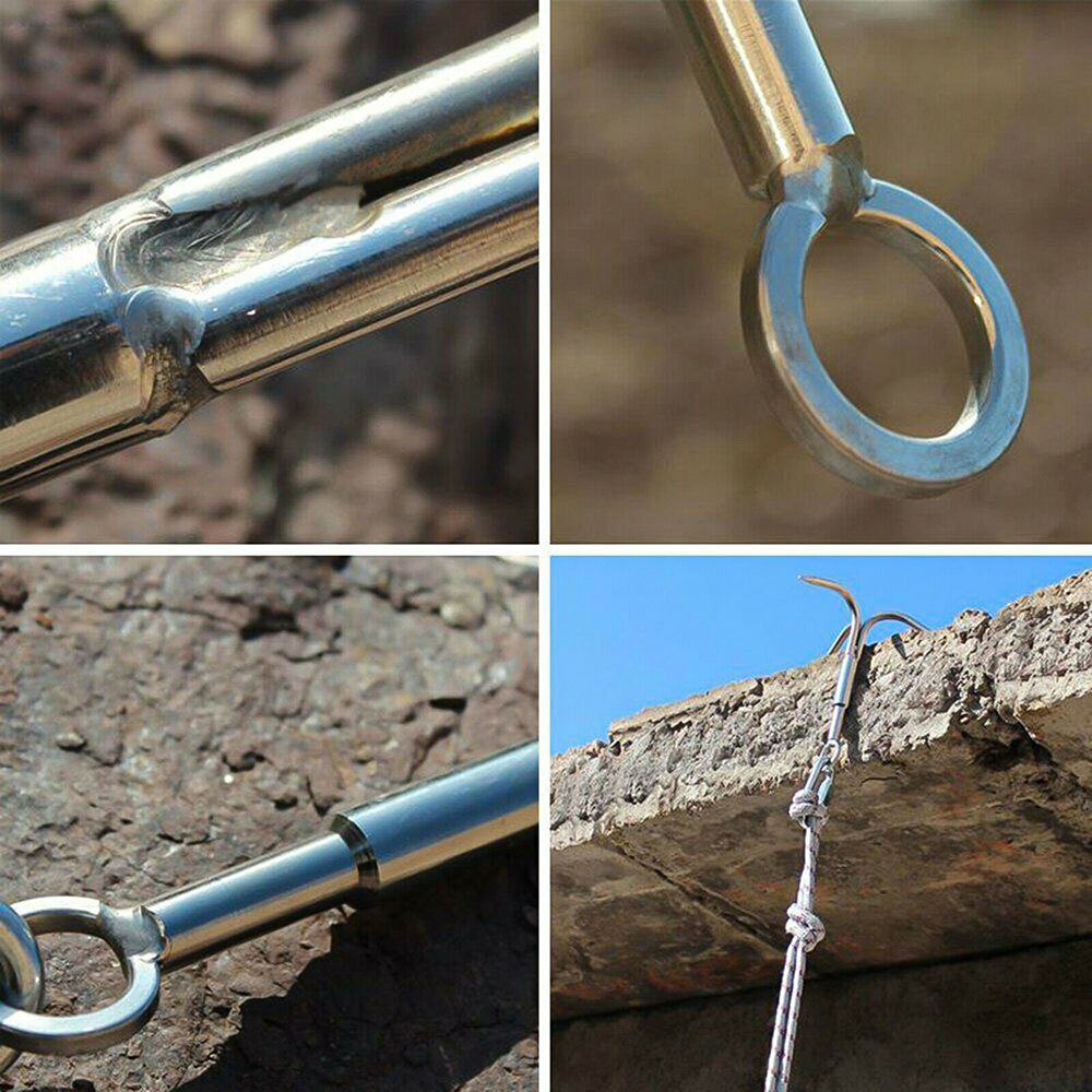 Grappling Hook 3Claw Climbing Hook Stainless Steel Hook Grapnel Small ...