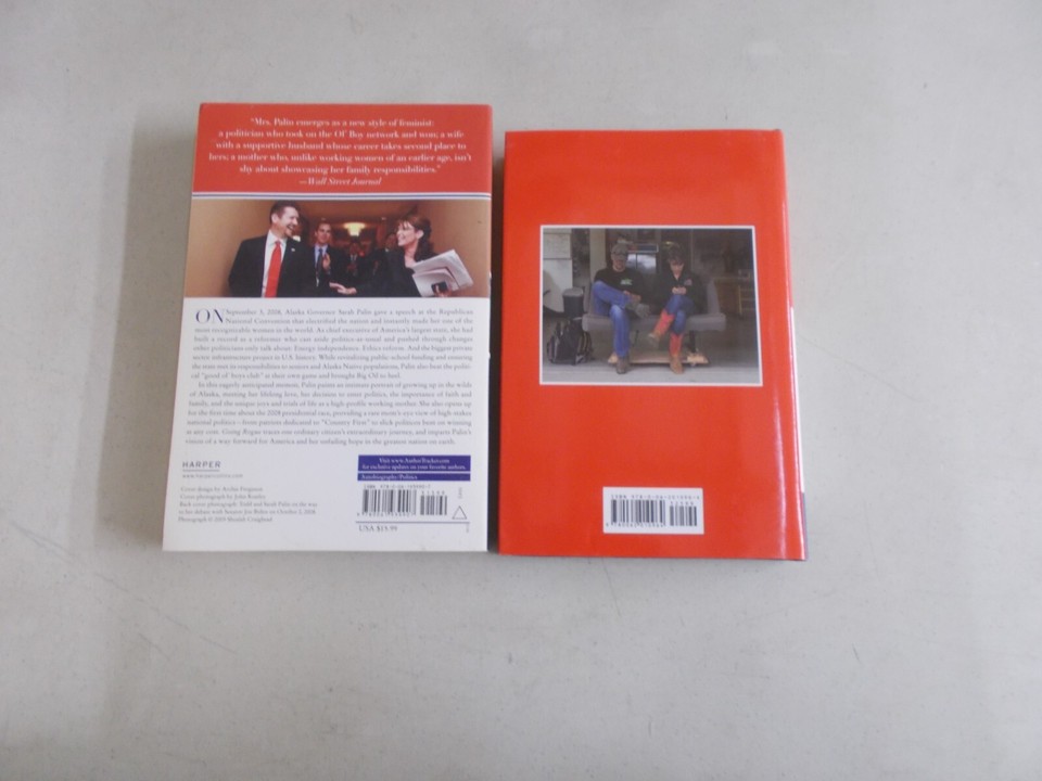 2 SARAH PALIN # MIXED LOT HC W/DJ & TRADE PB AMERICA BY HEART GOING ...