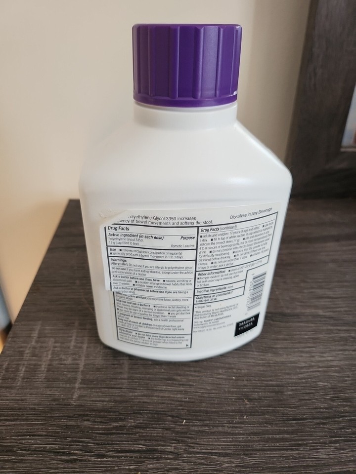 Rugby PEG 3350 Laxative Powder 30 Doses | MiraLAX Powder (Exp 09-2026 ...