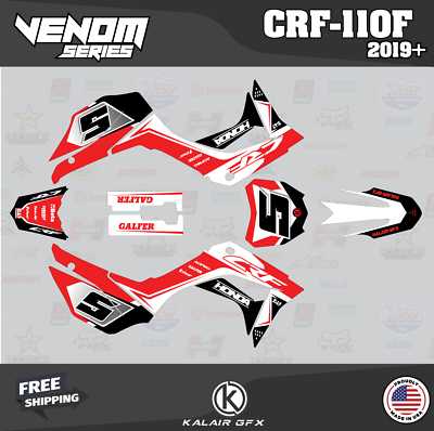 Graphics Kit for HONDA CRF110F CRF110 2019 2020 2021 Venom- Red | eBay