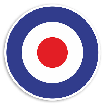 2 x 10cm RAF Roundel Vinyl Stickers - Armed Forces Retro MOD Fun ...