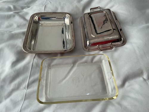 Vintage EPNS Lidded Serving Dish With Pyrex Insert | eBay UK