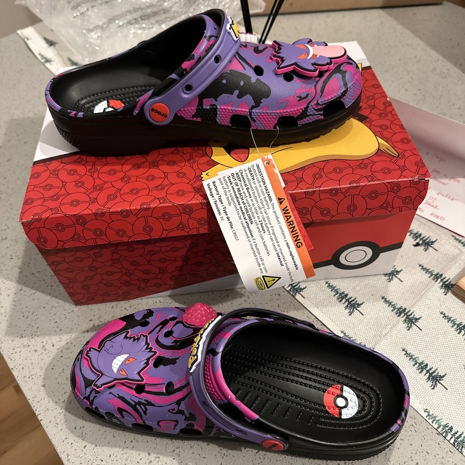 Crocs x Pokemon Classic Clog Gengar New Size Men’s 9/Women’s 11 210244 ...