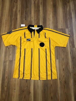 Official Sports US Soccer Federation Referee Jersey Yellow Shirt Sz. L ...