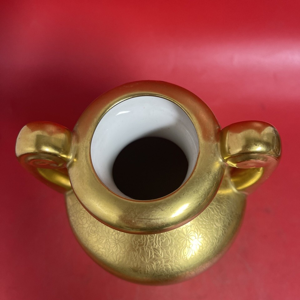 Vintage Gold Etched Pickard Vase/Urn,9" 876 | eBay