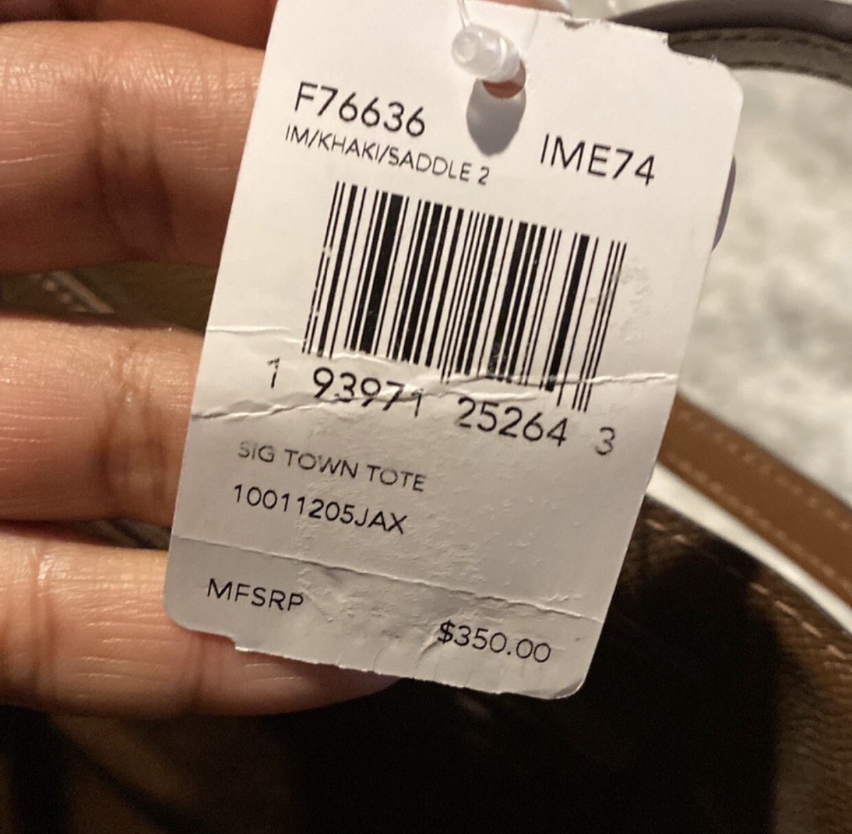 Coach 76636 Town Tote Purse Shoulder Handbag - Brown for sale online | eBay