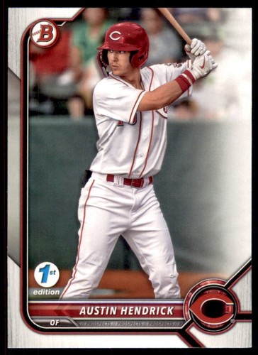 2022 Bowman Draft 1st Edition Base #BD-61 Austin Hendrick - Cincinnati ...