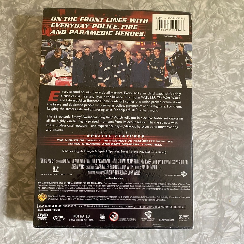 New Third Watch Complete First Season 1 DVD Set w/ Bonus Features 2008 ...