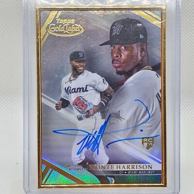 2021 Topps Gold Label Baseball Framed Auto Monte Harrison RC | eBay