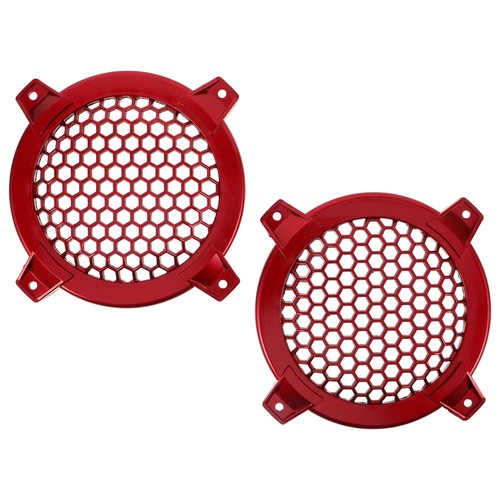 2 Pcs Mesh Round Speaker Grill Cover Car Audio Covers Plastic ...