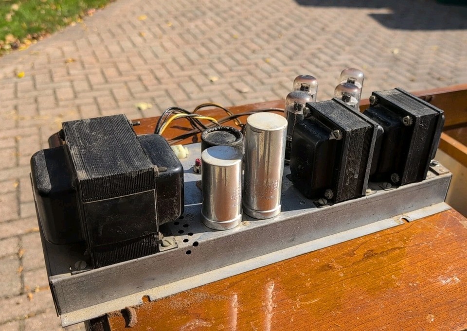 Vtg. FISHER 680-A STEREO TUBE AMPLIFIER Westinghouse 7591 Quad - Working | eBay