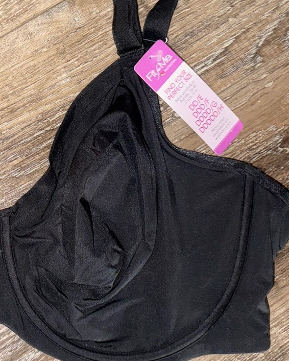 Fit For Me ~ Women's Unlined Underwire Bra Full Figure Black ~ 44DDD | eBay