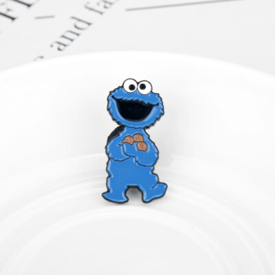 Cookie Monster 1" Tall x 1/2" Metal/Enamel Pin | eBay