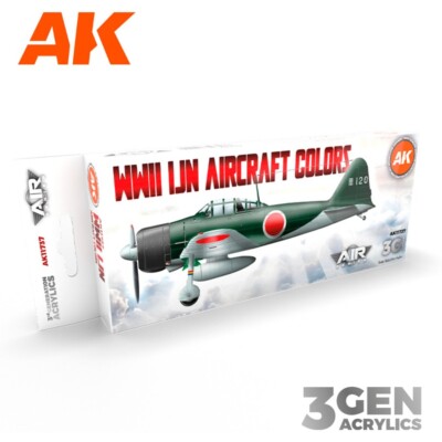 AK Interactive: WWII IJN Aircraft Colors - Acrylic Paint Set - AK11737 ...