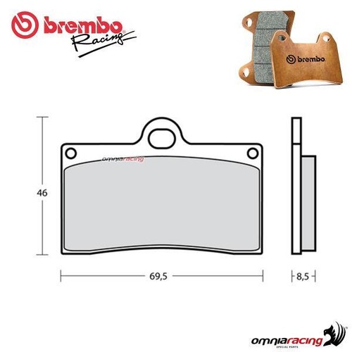 Brembo Racing Z03 front brake pad sintered compound for YAMAHA YZF R6 ...