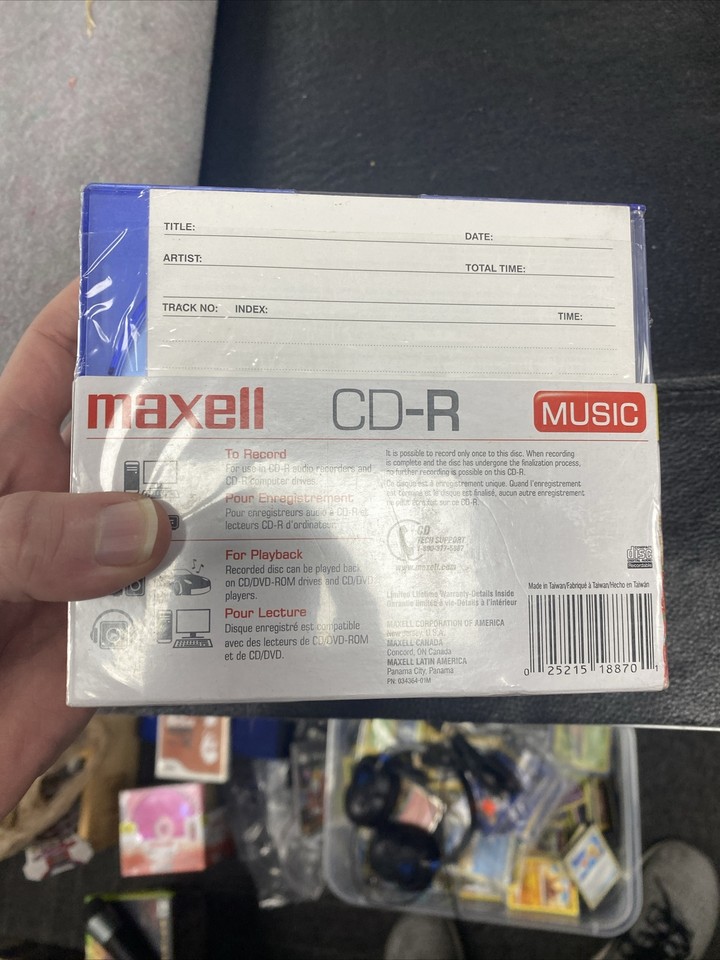 Maxell CD-R Music 20 Pack Recordable Compact Disc w/Color Slim Cases 80 ...