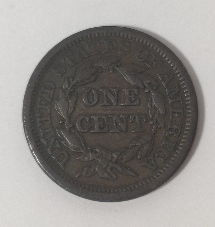 1845 BRAIDED HAIR LARGE CENT | eBay