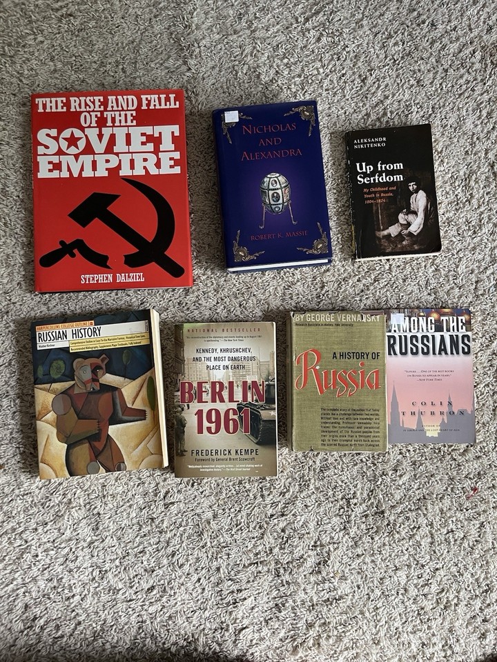 Russian History 7 Book Lot- Imperial - Soviet Era, USSR, Romanovs Too ...