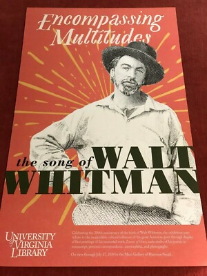 Walt Whitman Leaves of Grass Exhibit Poster University of Virginia ...