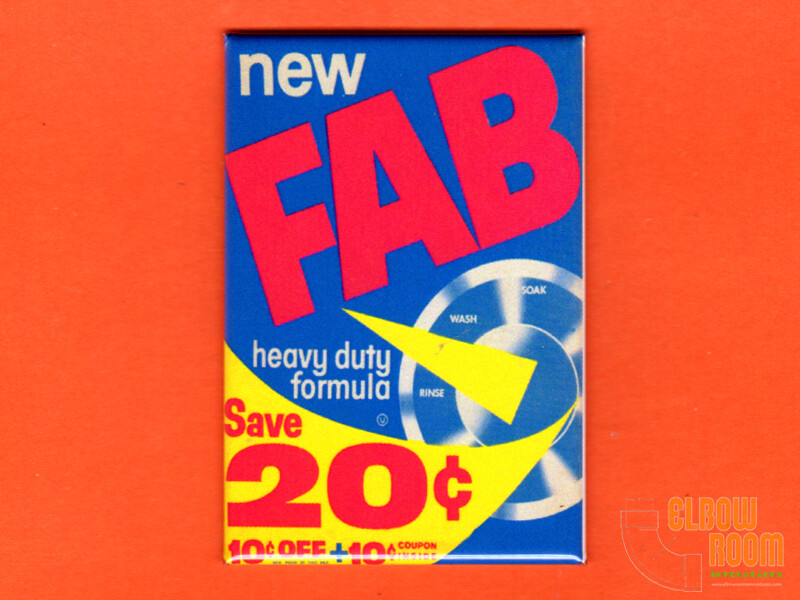 Fab detergent box art 2x3" fridge/locker magnet laundry soap | eBay