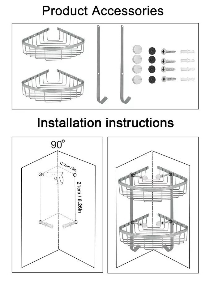 Hanging Over Door Screen Shower Caddy Bathroom Storage Rack Tidy Modern ...