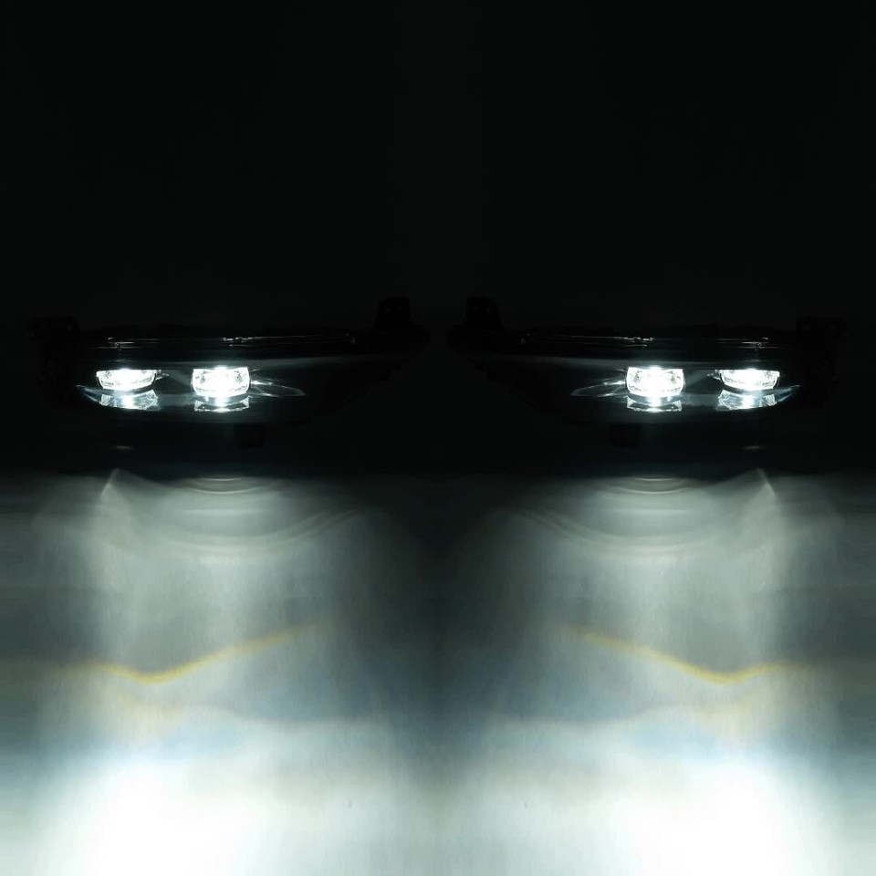 Front Fog Lights Black LED For Chrysler 300 2015-2024 Left and Right ...