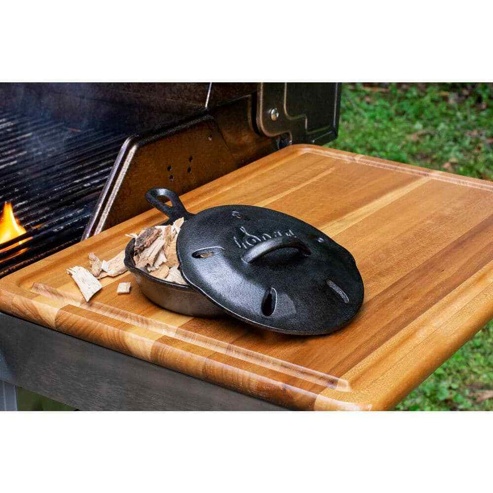 6.5 In. Cast Iron Smoker Skillet | Cookware Outdoor Broiler Safe Lodge ...