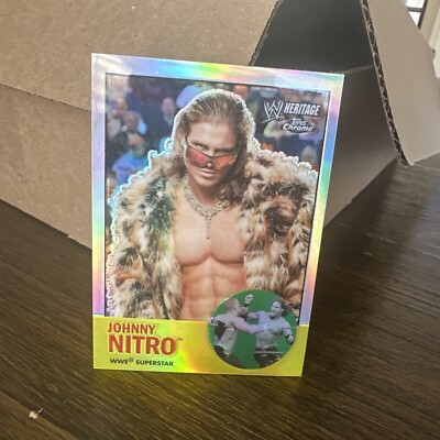 2007 Johnny Nitro Topps Chrome REFRACTOR Card #6 WWE Heritage Superstar ...