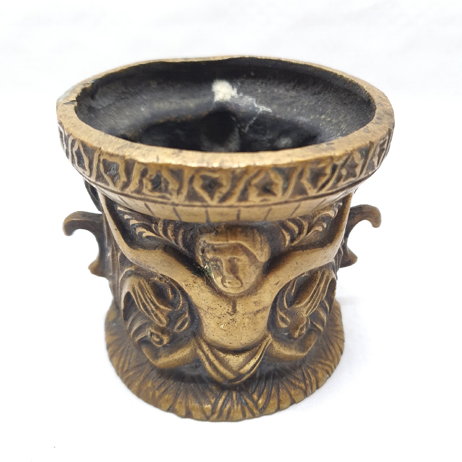 Beau Mortar Bronze Pretty Deco Relief Vintage Deco | eBay