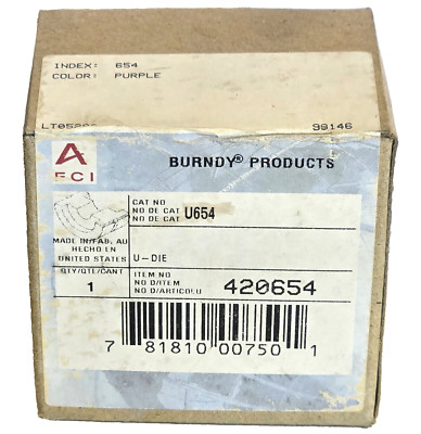 *NEW* Burndy U654 Crimper U-Die Hydraulic 12 TON Index | eBay