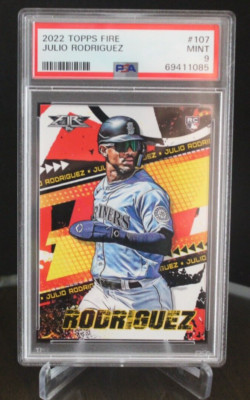 2022 TOPPS FIRE JULIO RODRIGUEZ RC #107 PSA 9 MINT | eBay