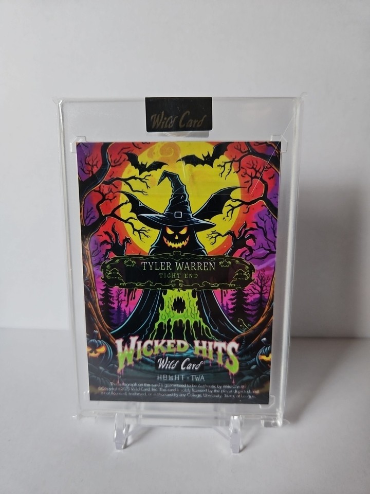 2025 Wild Card True 1/1 Tyler Warren Rookie Autograph Wicked Hits Colts ...