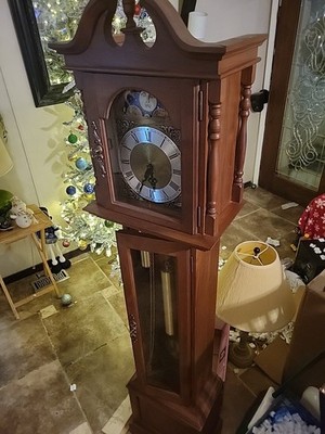 Franz Hermle Emperor Grandfather Clock, Cherry Wood, With Original ...