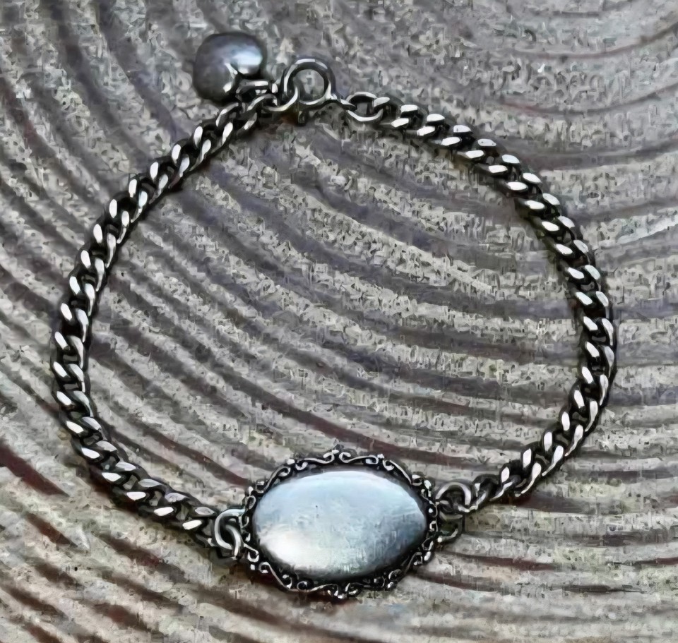 JEZ 999 Fine Sterling Silver 6.25" ID + Heart Charm Bracelet - Cowboy ...