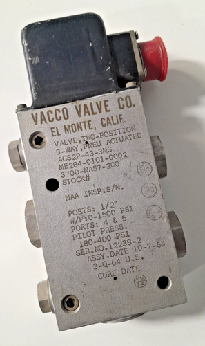 Vacco Solenoid Valve - Apollo Command Module - Rocket Engine NASA | eBay