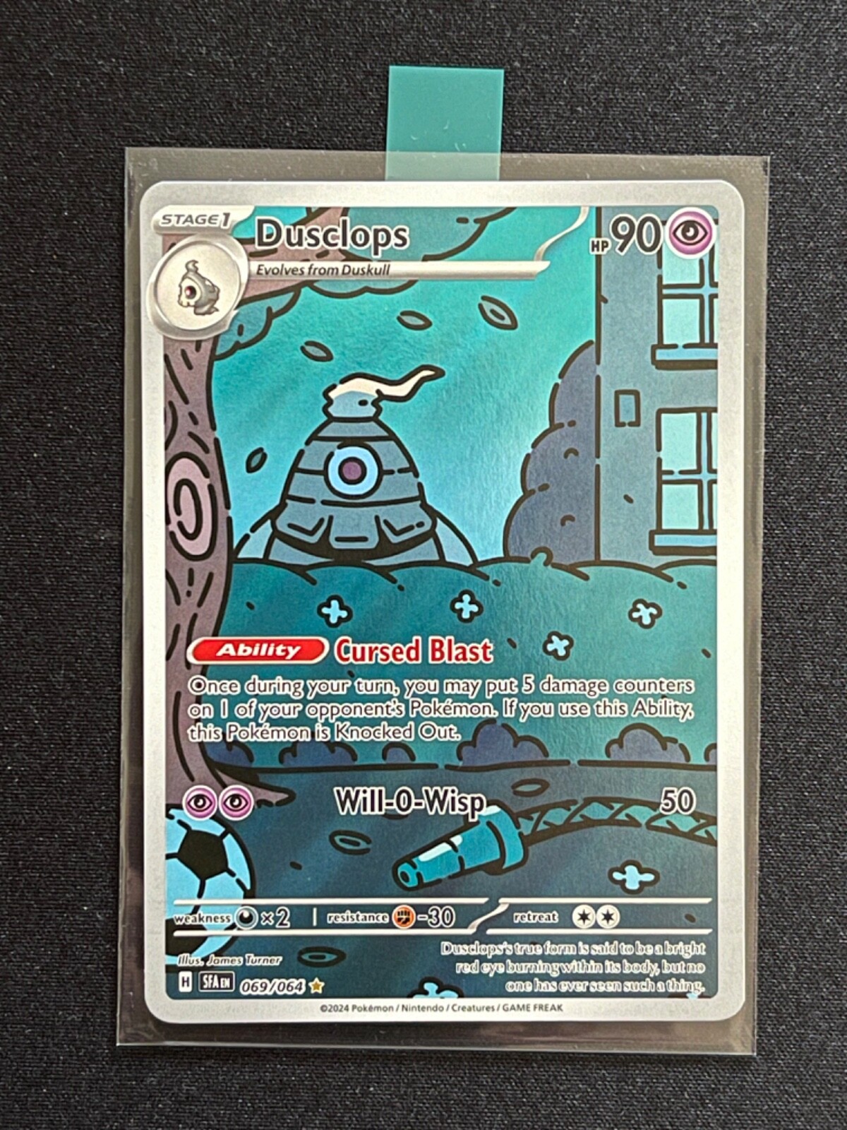 Pokemon TCG Shrouded Fable Dusclops Illustration Rare Holo Card 069/064 ...