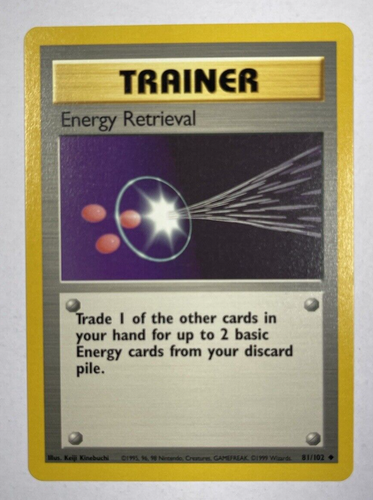 ENERGY RETRIEVAL - Base Set - 81/102 - Uncommon - Pokemon Card ...