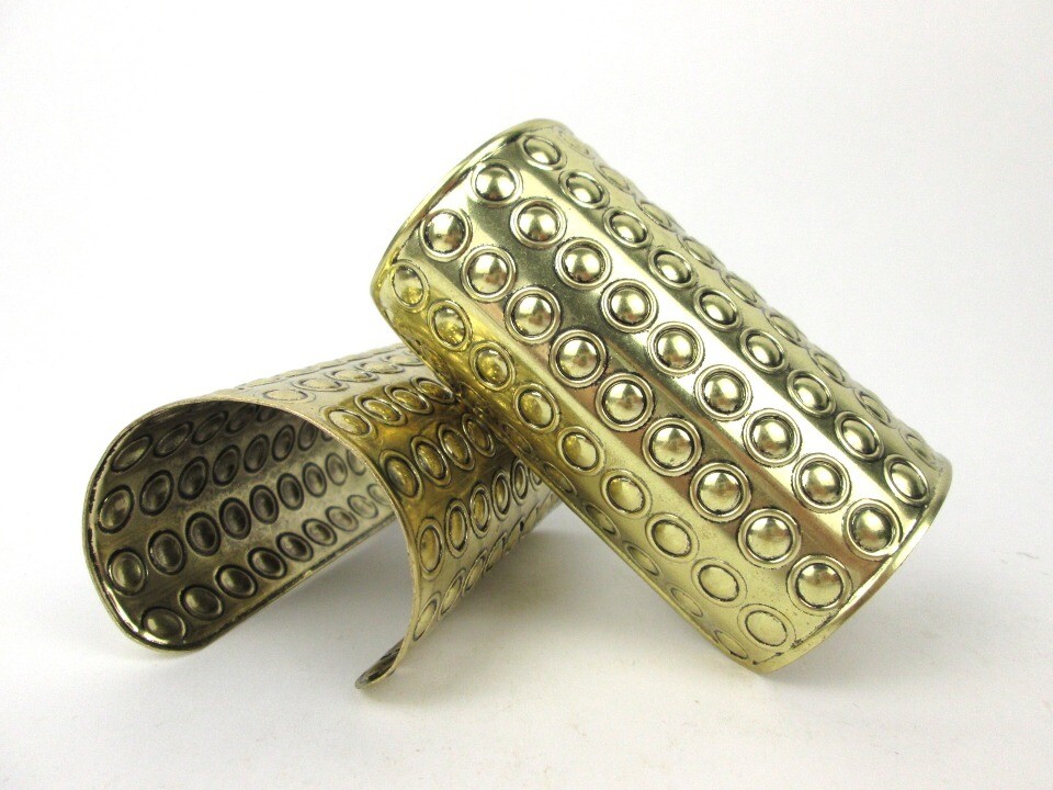 ROMAN WARRIOR GREEK VIKING GLADIATOR COSTUME WRIST METAL CUFFS GUARD ...