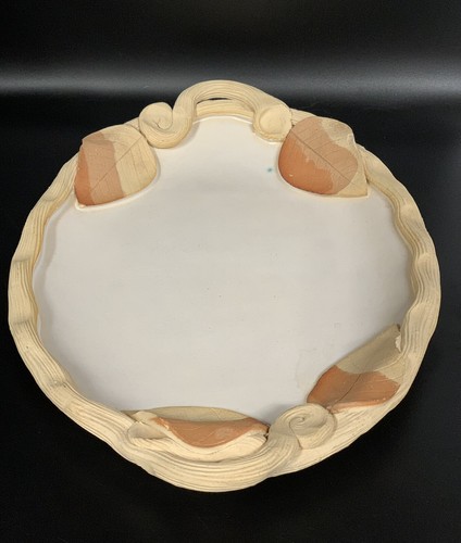 Brigitte Haag Pottery Handled Serving Tray 12.75”long x 9”wide | eBay