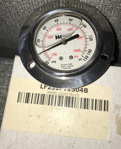 Weiss LF251-V150-4B Pressure Gauge 30-0in Hg 0-150psi 1/4in Npt | eBay