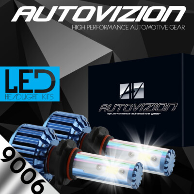 AUTOVIZION LED HID Headlight kit 9006 6000K for Nissan 300ZX 1990-1996 ...
