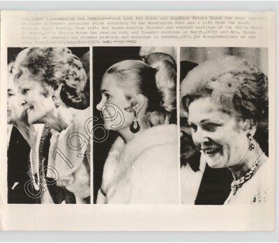 First Lady PAT NIXON Various Portraits w/ Elegant Jewelry 1974 VTG ...