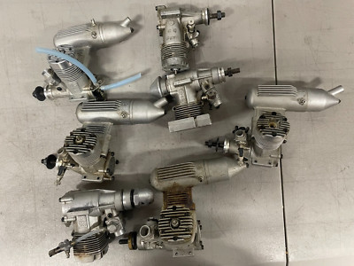 7pc Lot OS Max 40 46 25 32f 35 FP/FX RC Air Engines Motor Vintage FIX ...