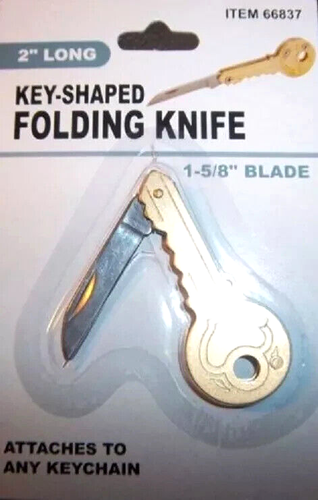 (NEW) LOT OF 3 Key Shaped Folding Knife Blade Utility Portable Keychain ...