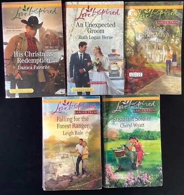 Love Inspired Large Print Bundle Lot of 5 Heartwarming Romance Chapter ...
